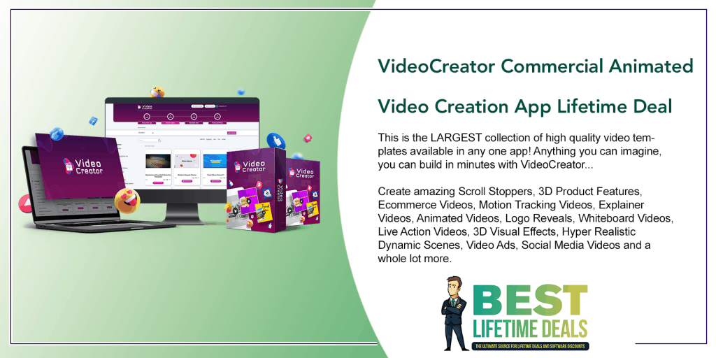 VideoCreator Commercial Animated Video Creation App Lifetime Deal