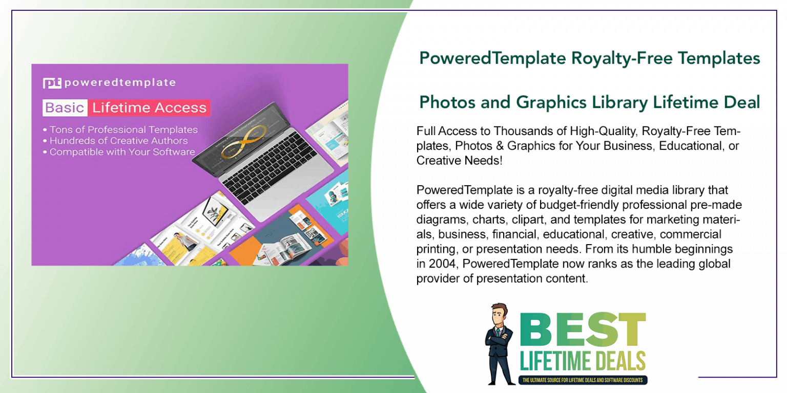 PoweredTemplate Royalty-Free Templates Library Lifetime Deal