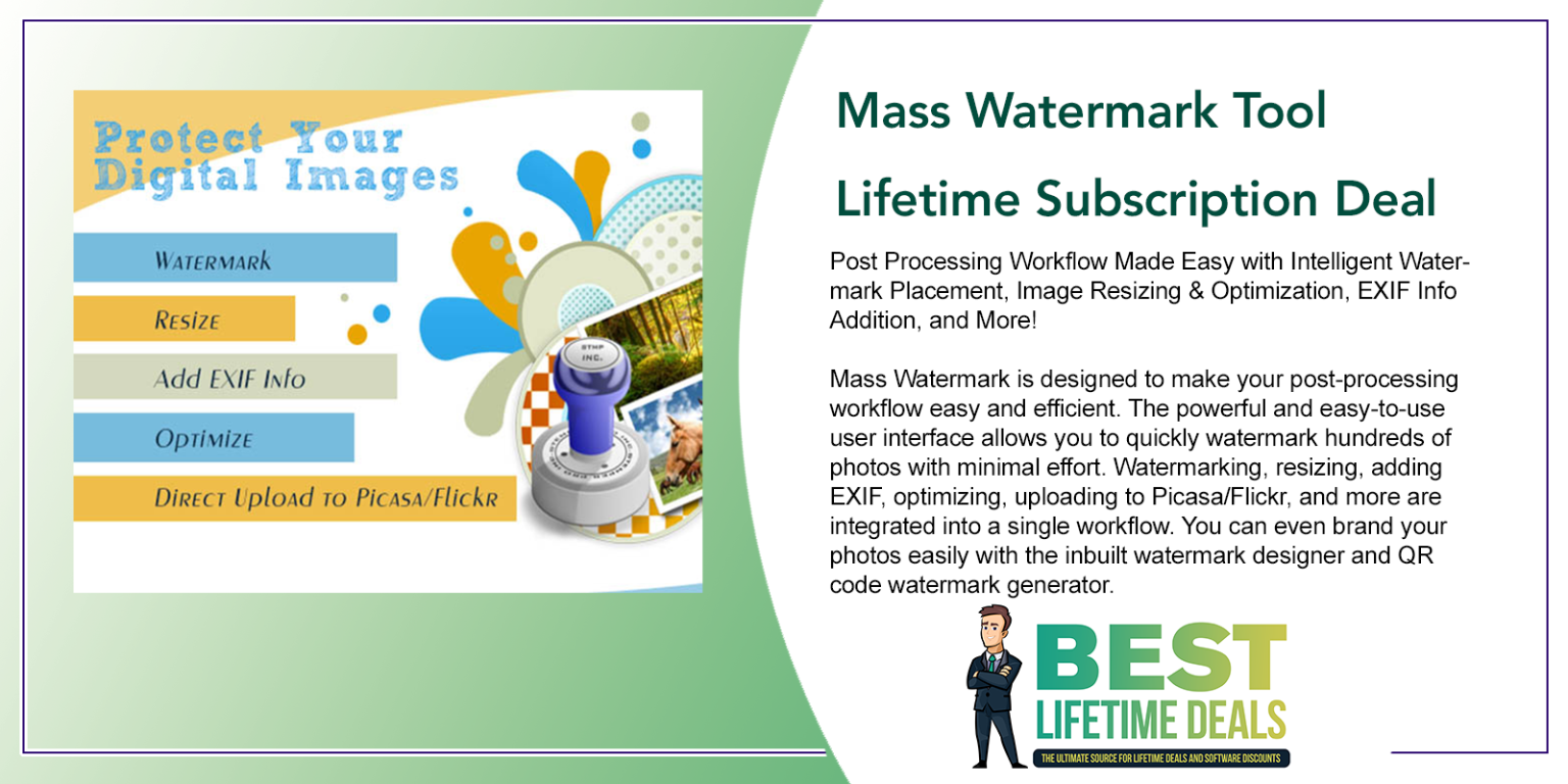 Mass Watermark Tool Lifetime Subscription Deal | Mass Watermark