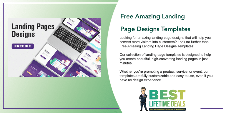 Free Amazing Landing Page Designs Templates Lifetime Deal