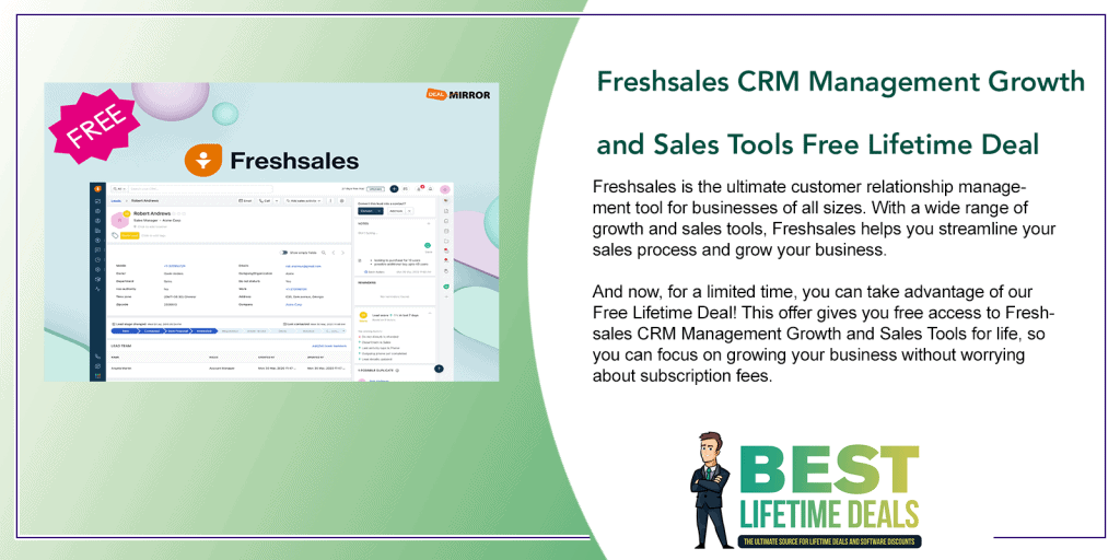 Freshsales CRM Management Growth Free Lifetime Deal