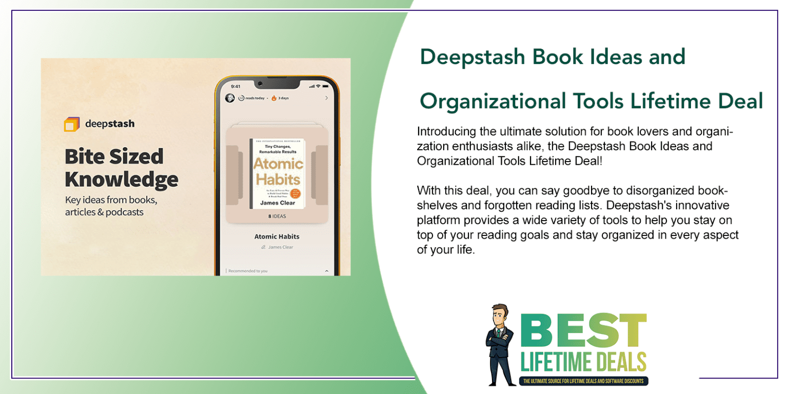 Deepstash Book Ideas and Organizational Tools Lifetime Deal
