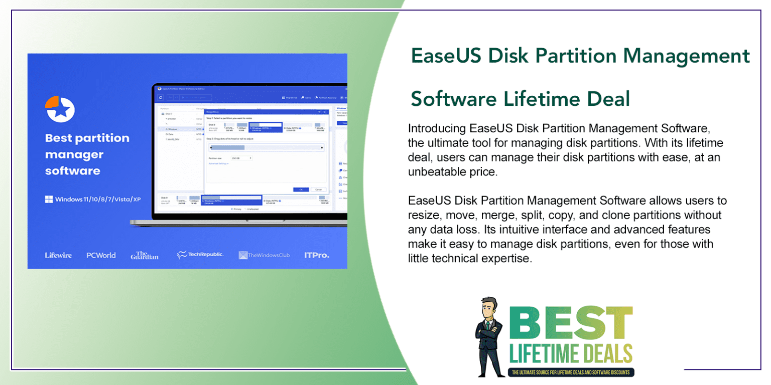 EaseUS Disk Partition Management Software Lifetime Deal