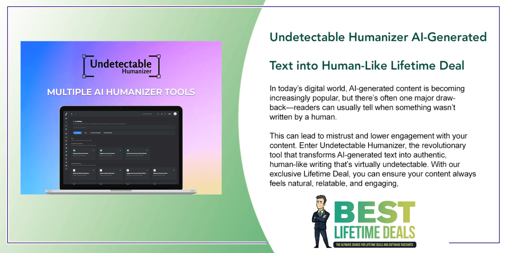 Undetectable Humanizer AI-Generated Text into Human-Like Lifetime Deal