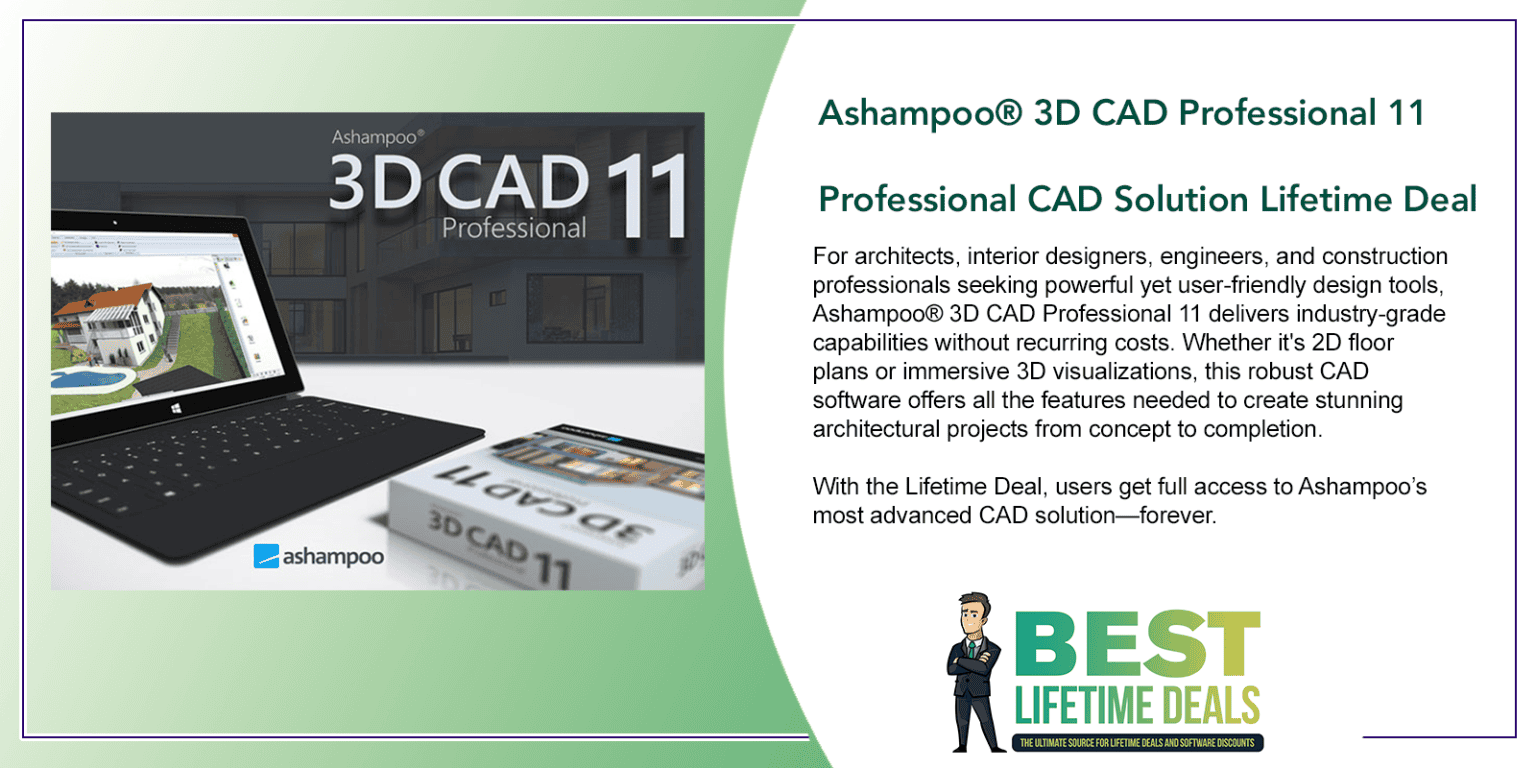 Ashampoo 3­D CAD Professional 11⁠ Professional CAD Solution Lifetime Deal